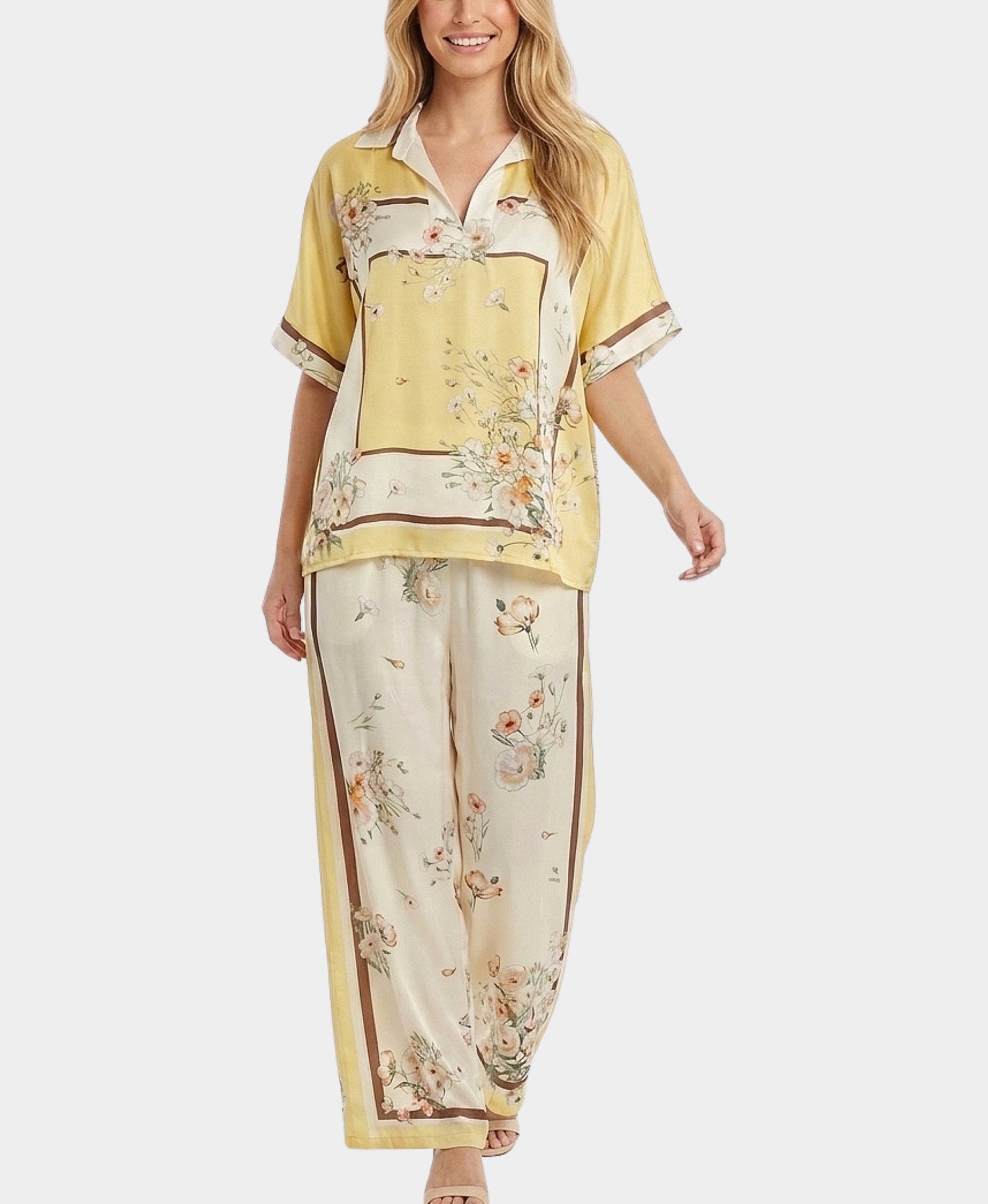 Floral Print Blouse & Pants Set- 2 Pc Set – FOX'S - Online
