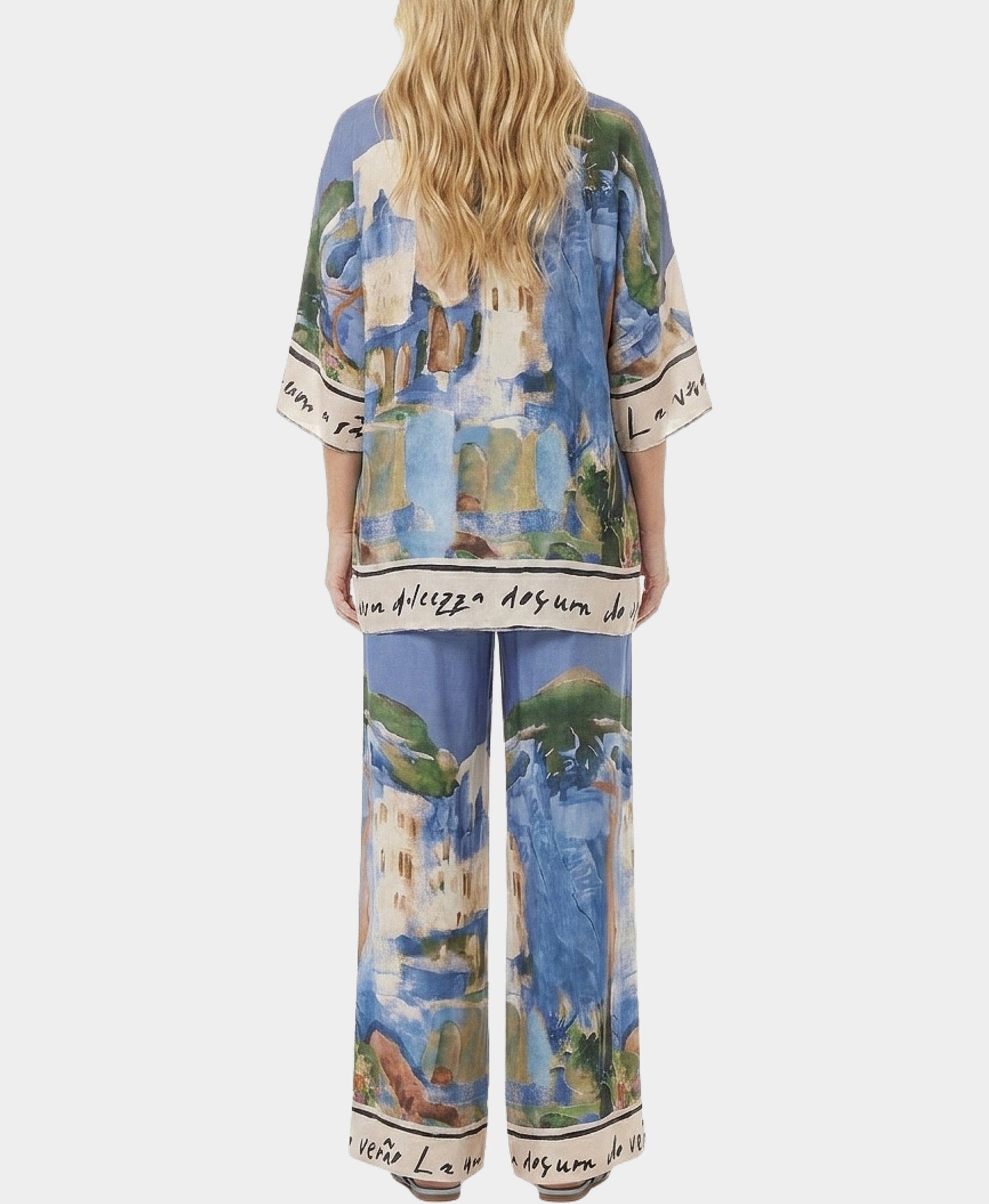 Coastal Print Blouse & Pants Two-Piece Set – FOX'S - Online