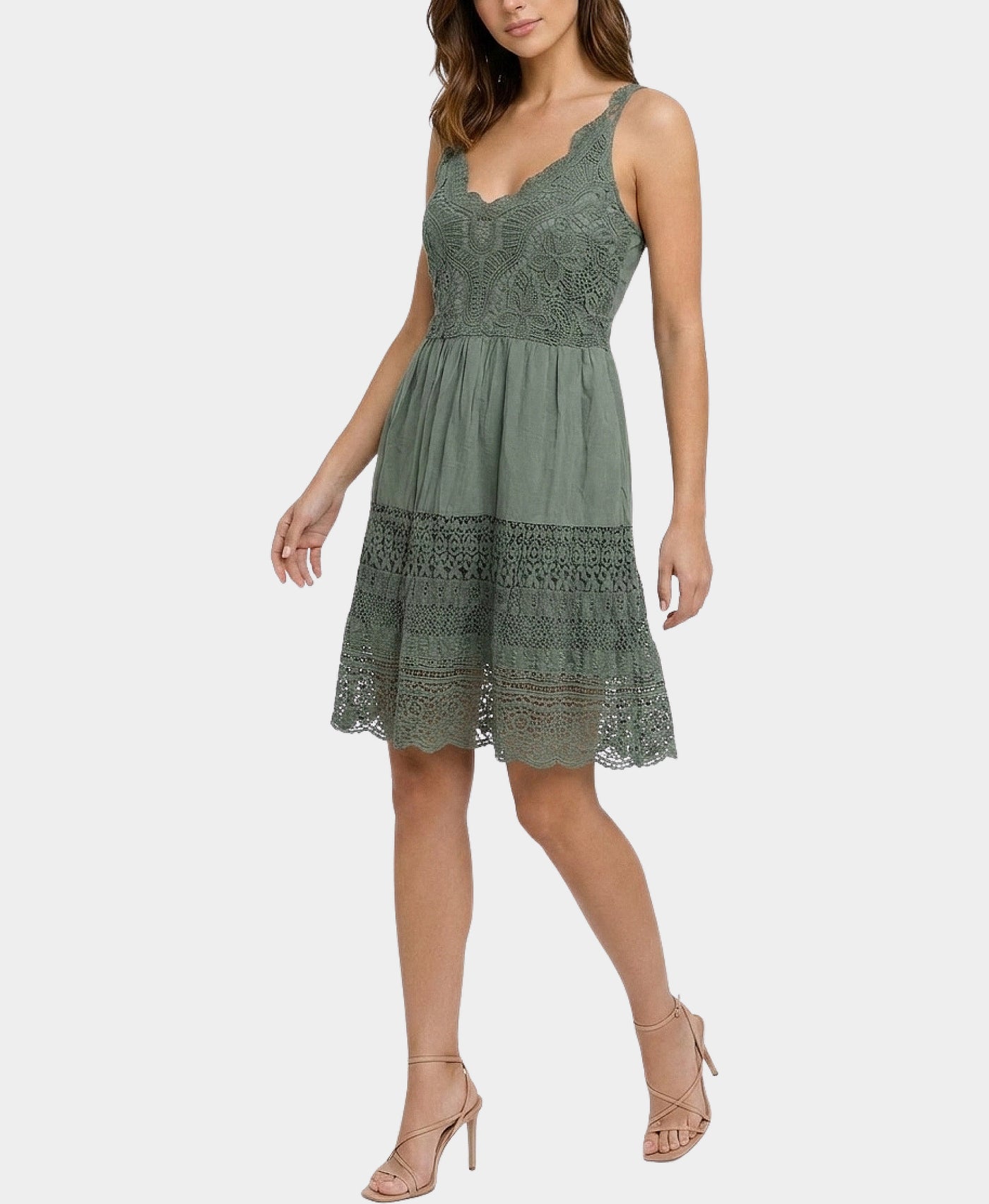 Dress w/ Lace Trim – FOX'S - Online