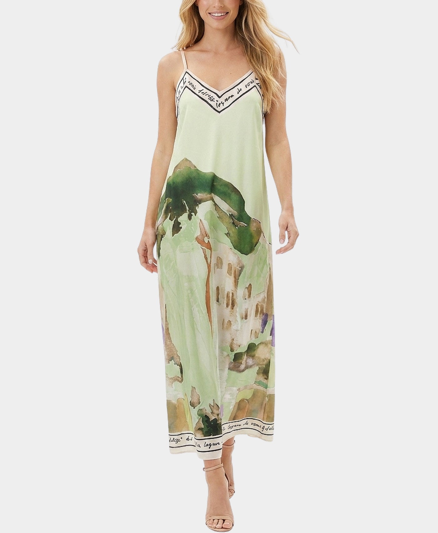 Art-Inspired Scenic Print Maxi Dress – FOX'S - Online