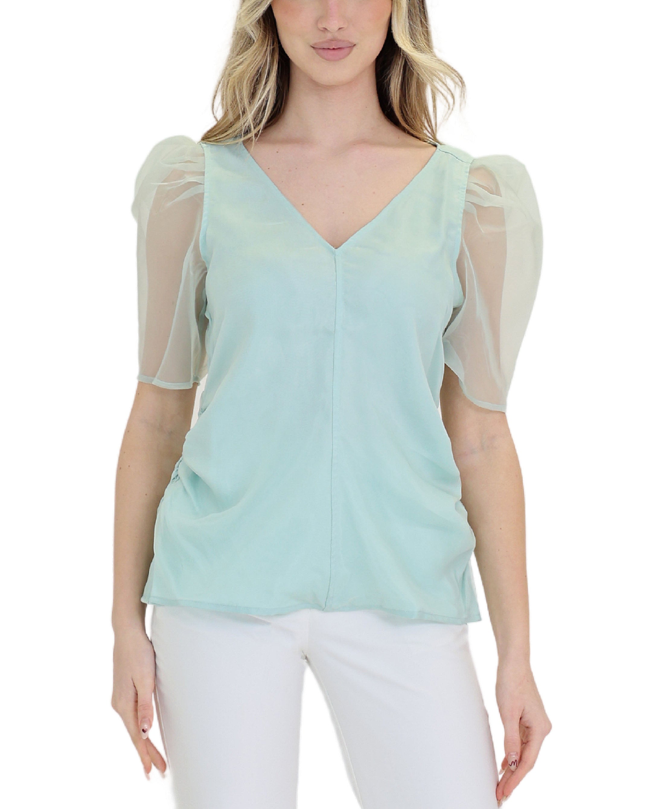 Blouse w/ Ruching Detail – FOX'S - Online