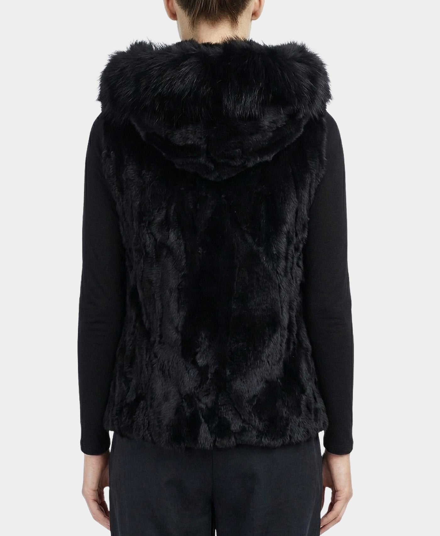Reversible Fur Vest w/ Fox Fur Trim Hood – FOX'S - Online