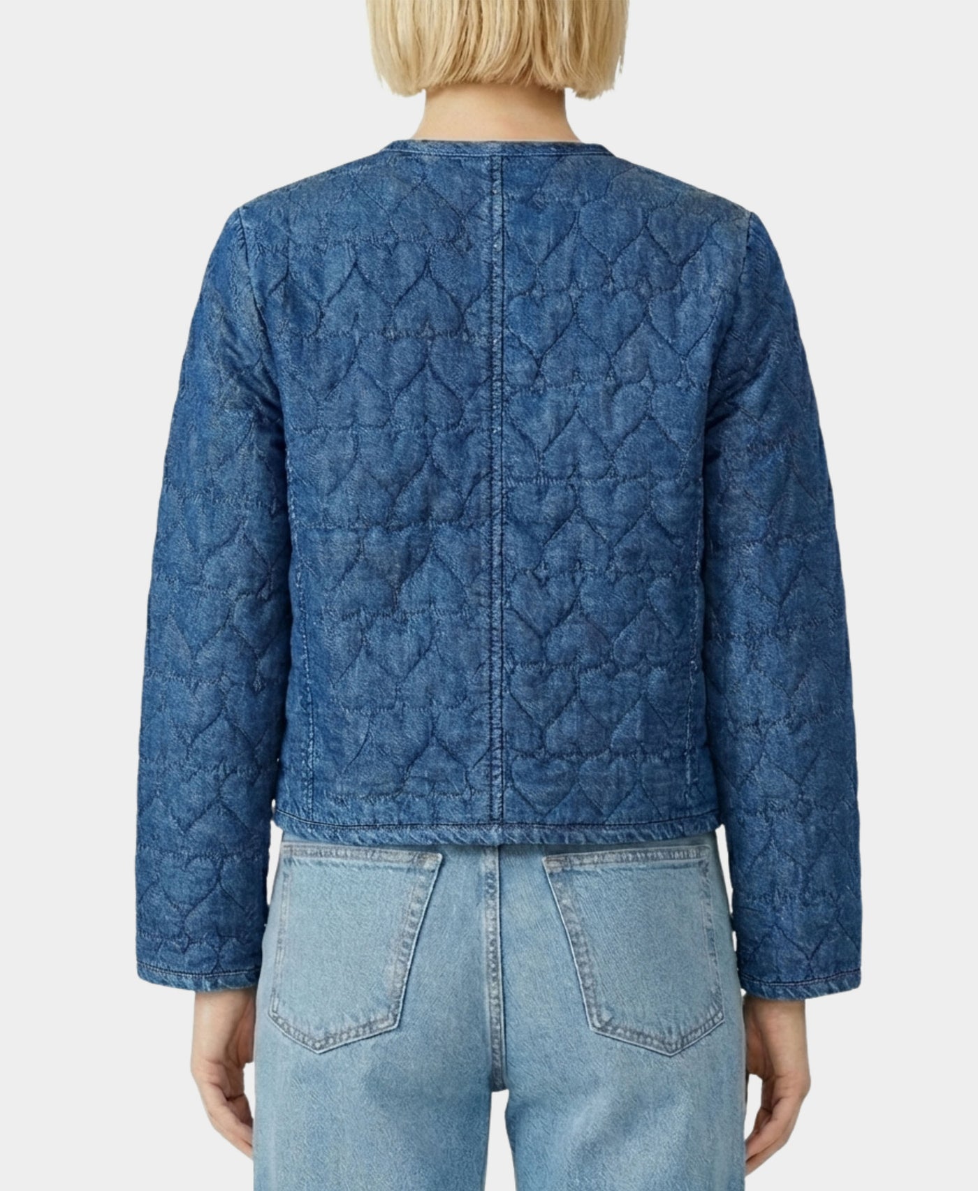 Heart Quilted Denim Jacket – FOX'S - Online