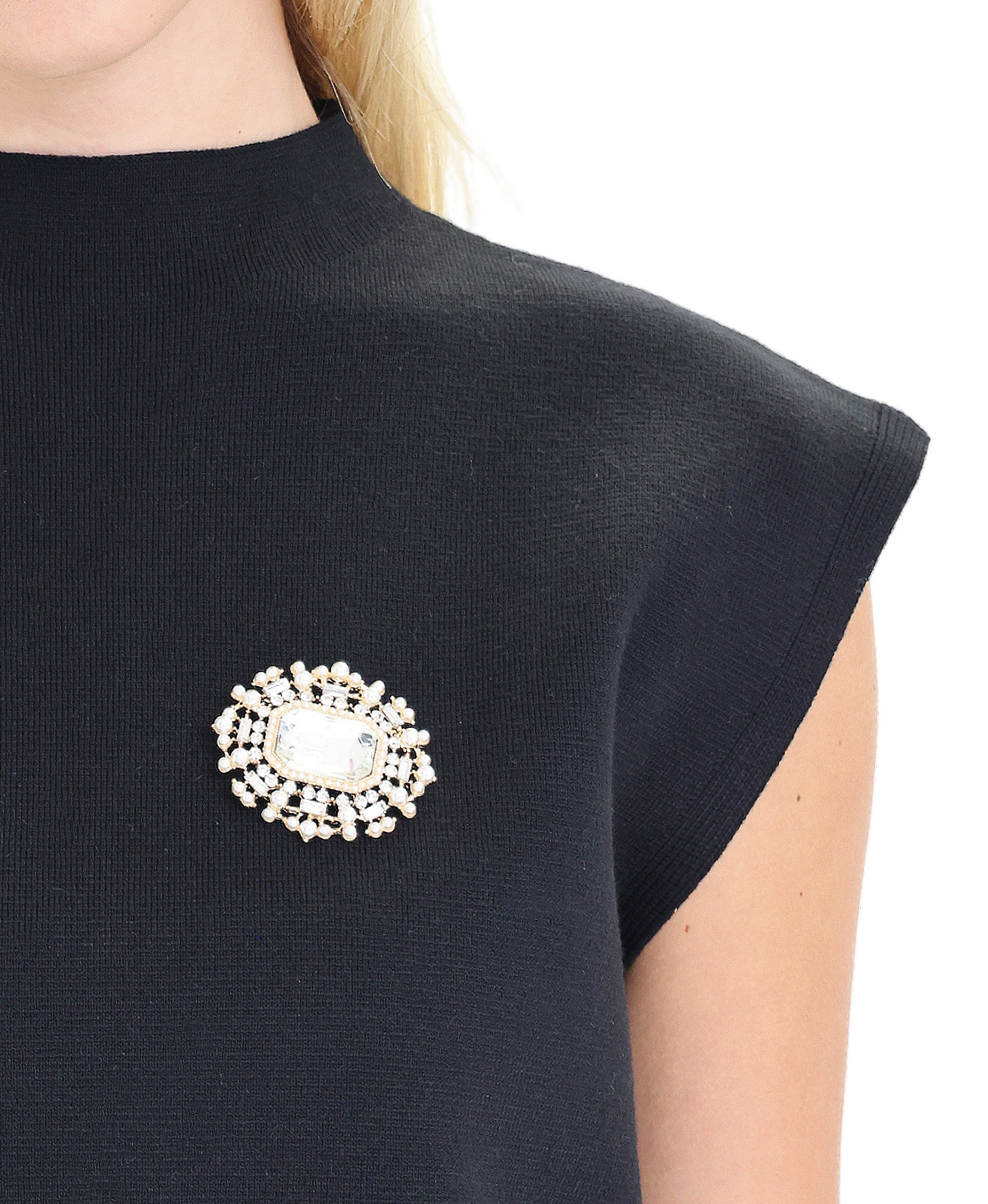 Rectangle Stone & Faux Pearl Brooch – FOX'S - Online